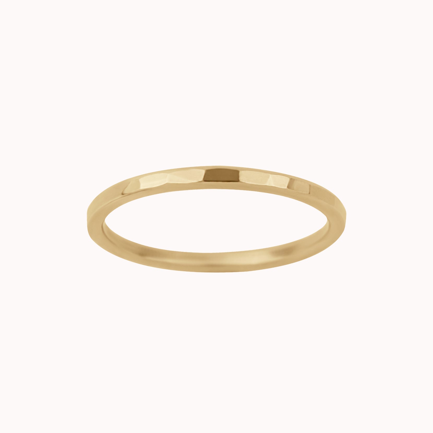 Thick Hammered Stacking Ring - Waterproof + Hypoallergenic Jewelry