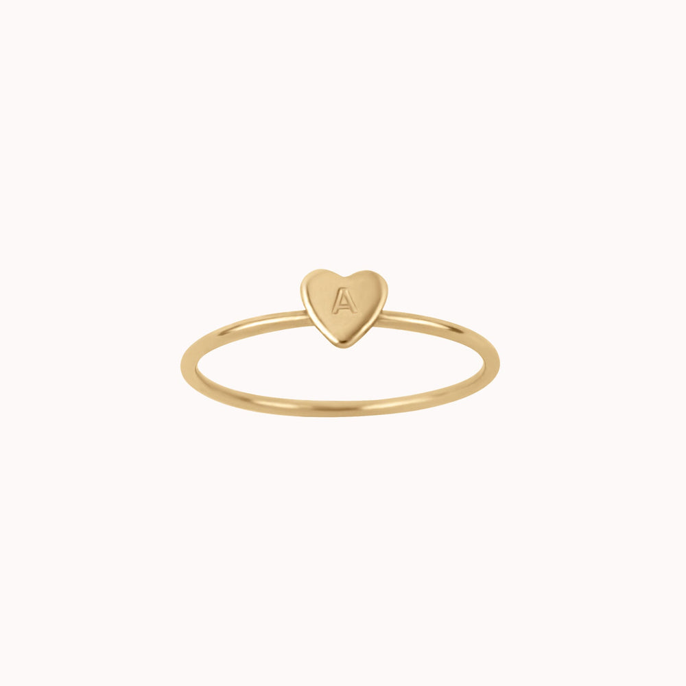 Personalized Cleo Heart Ring - Waterproof + Hypoallergenic Jewelry