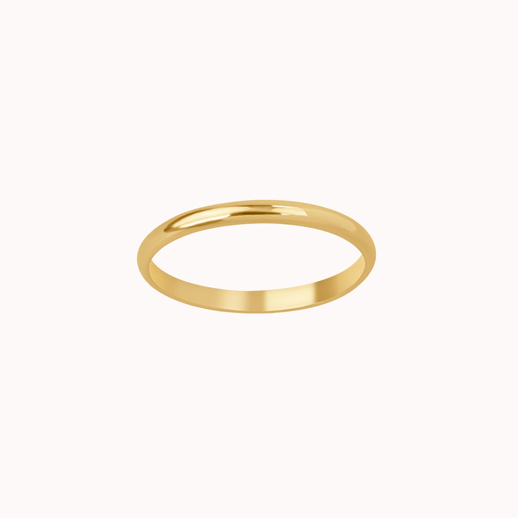 Half Round Stacking Ring - Waterproof + Hypoallergenic Jewelry