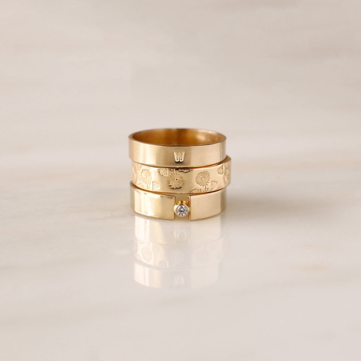 Personalized Birth Flower Band - Waterproof + Hypoallergenic Jewelry