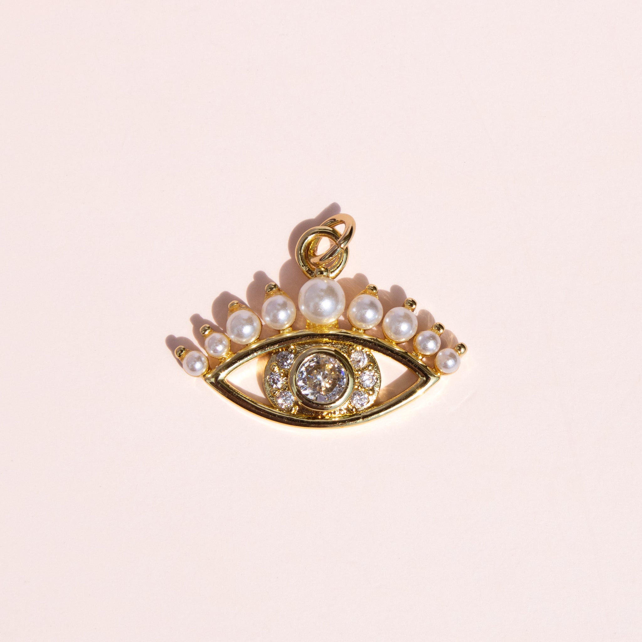 Pearl Evil Eye Charm