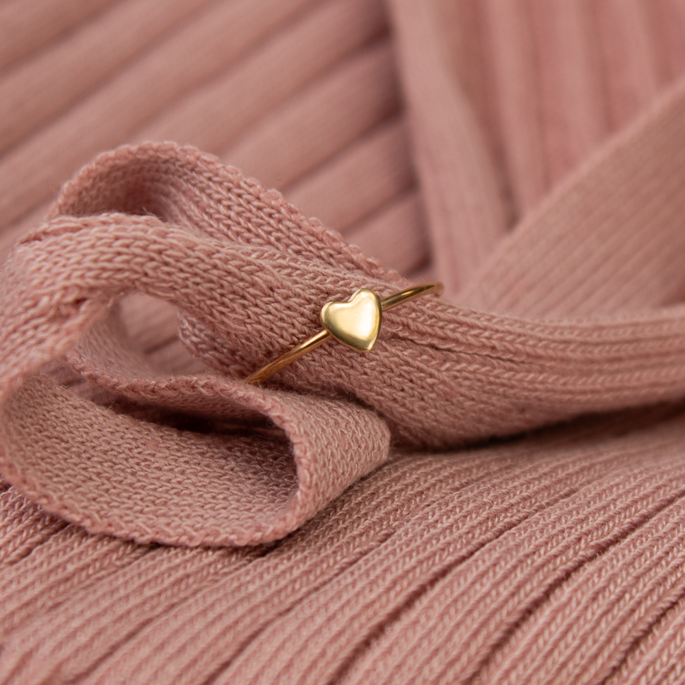 Personalized Cleo Heart Ring - Waterproof + Hypoallergenic Jewelry