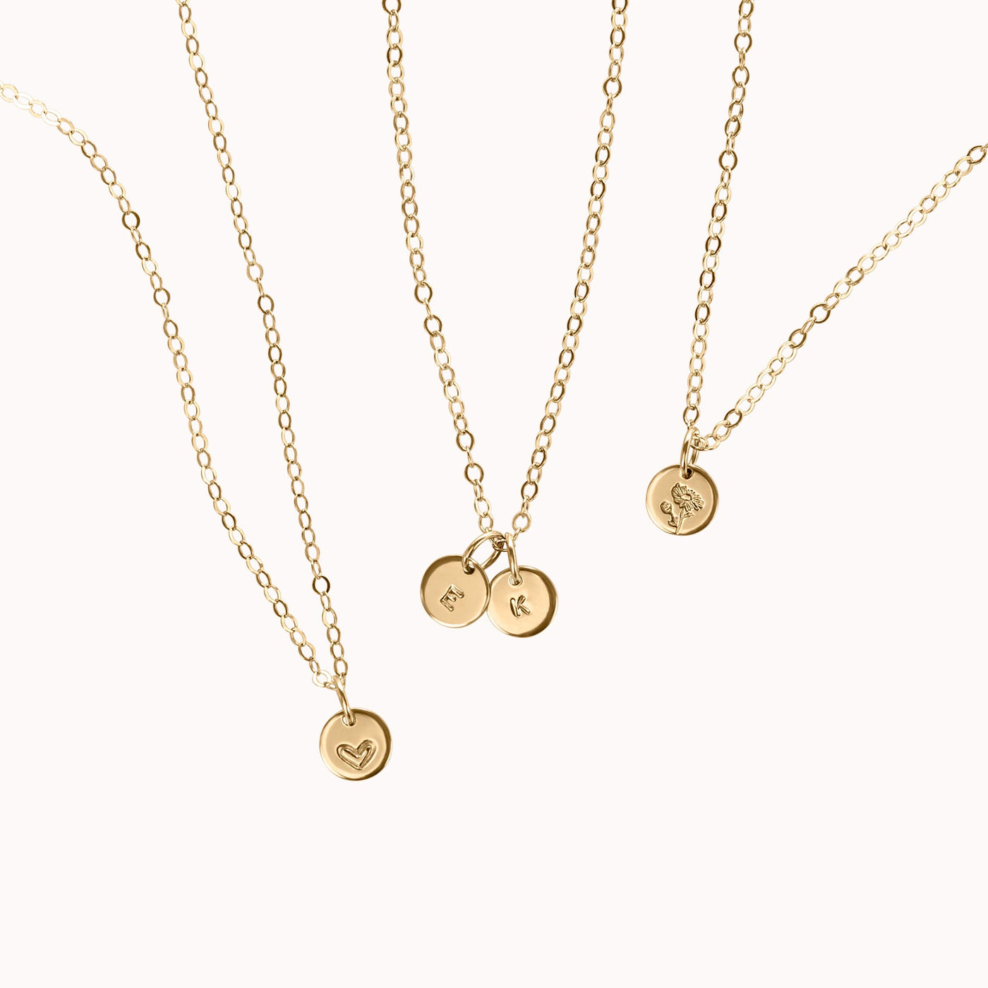 Tiny Initial Necklace - Waterproof + Hypoallergenic Personalized Jewelry