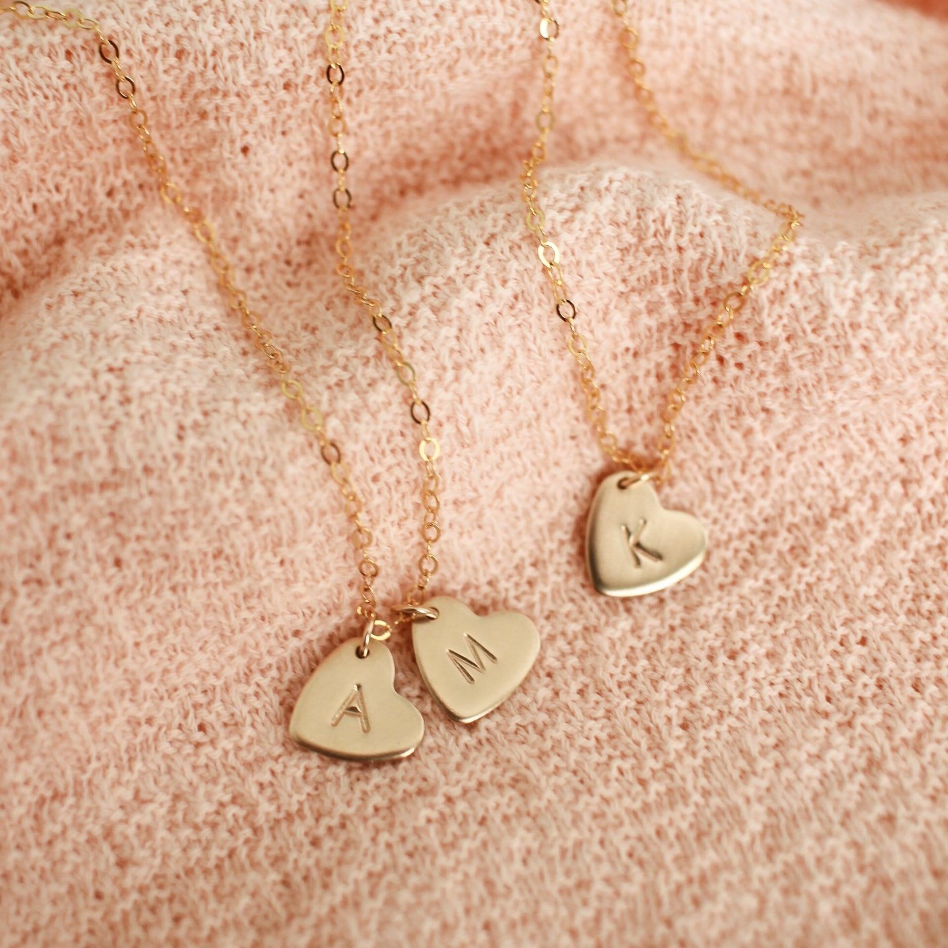 Personalized Fiona Heart Necklace - Waterproof + Hypoallergenic Jewelry