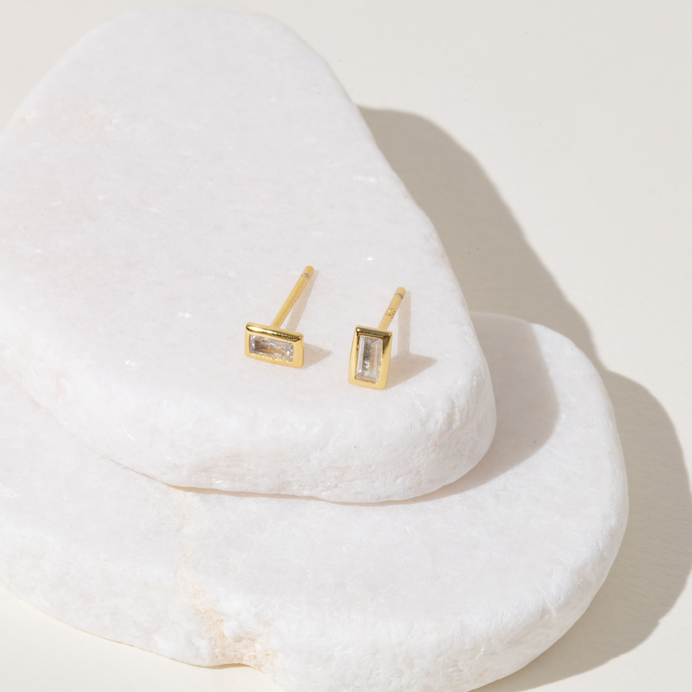 Clementine Heart Stud Earrings - Demi Fine Hypoallergenic Jewelry