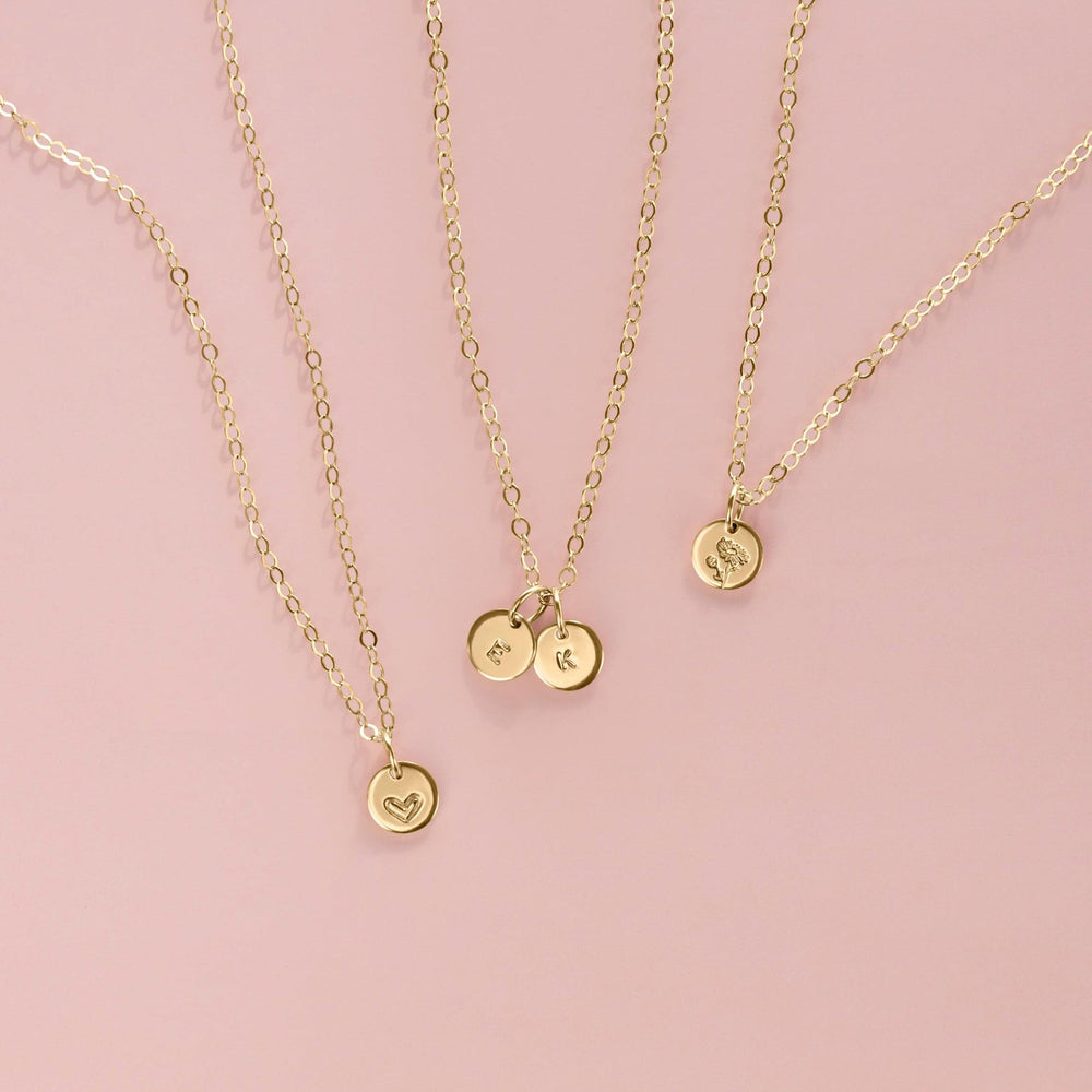 Tiny Initial Necklace