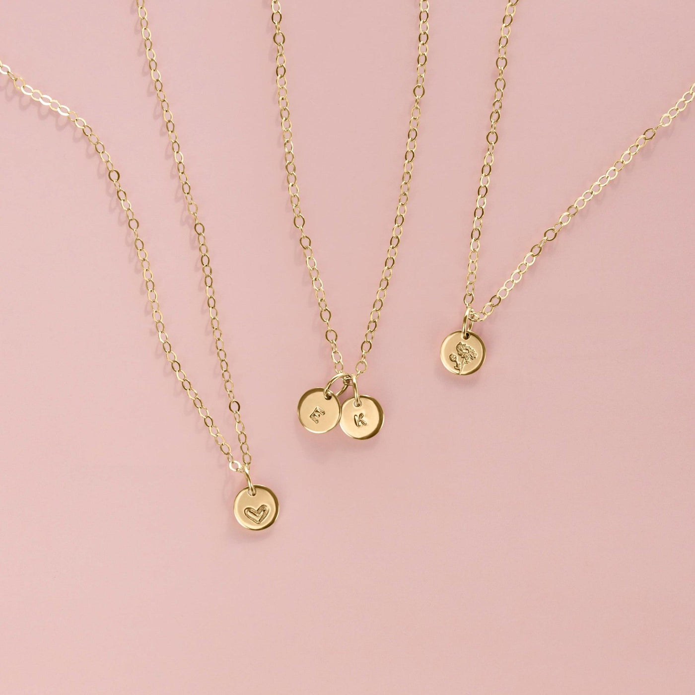 Tiny Initial Necklace
