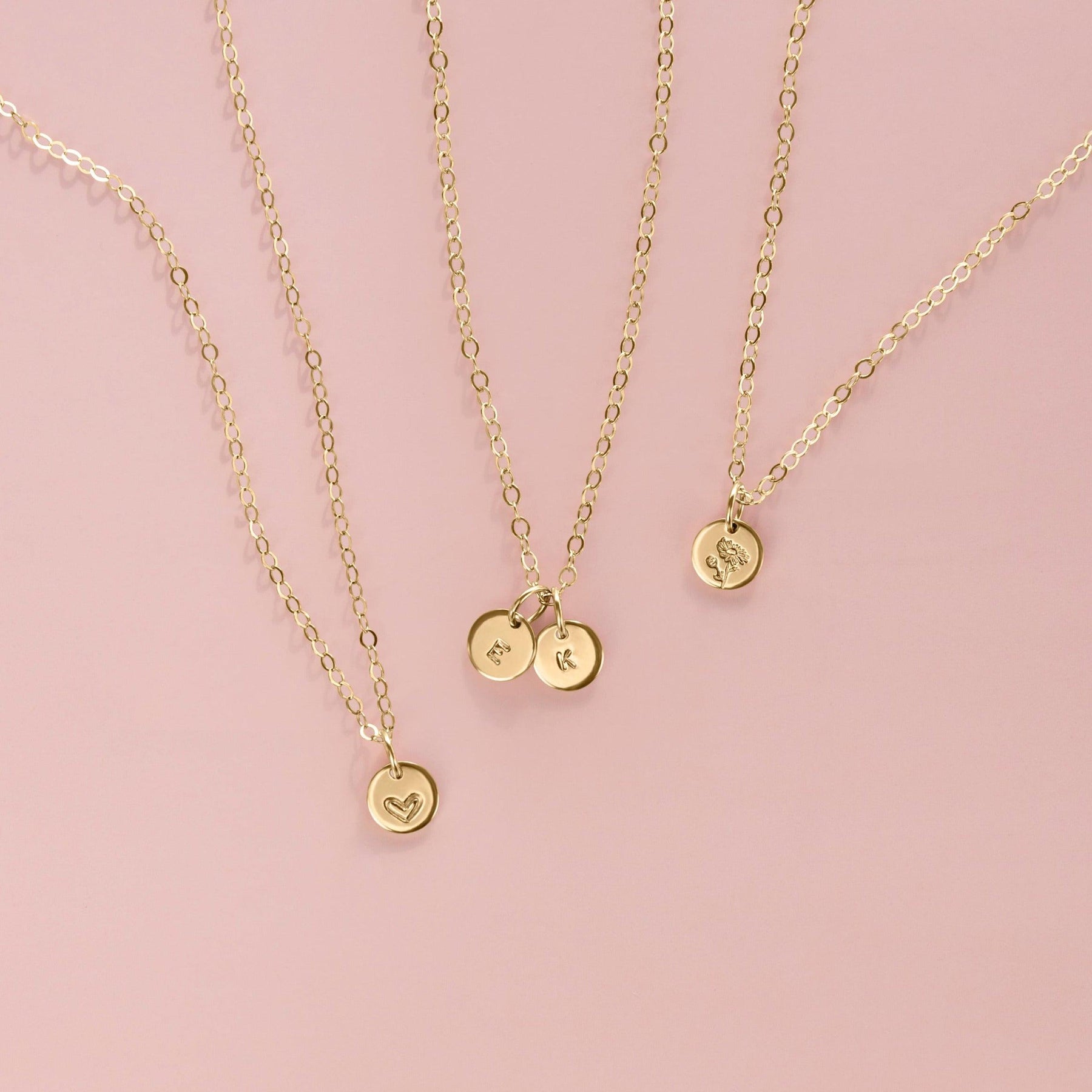 Tiny Initial Necklace