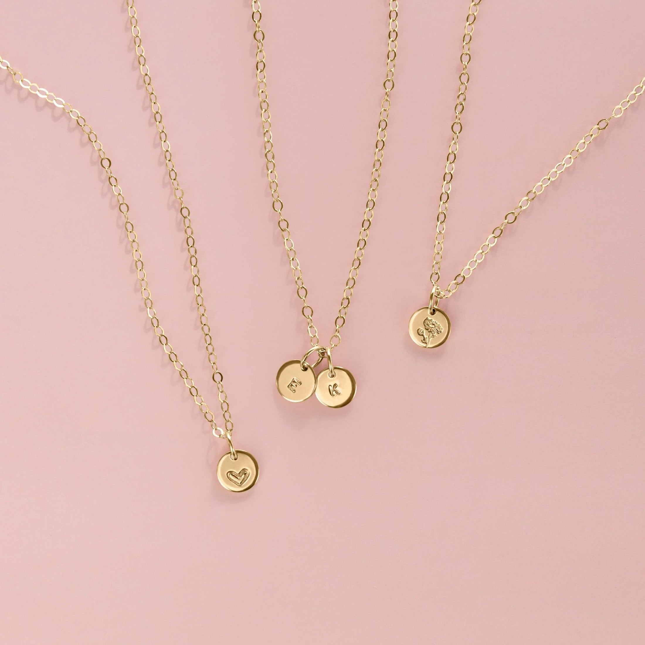 Tiny Initial Necklace