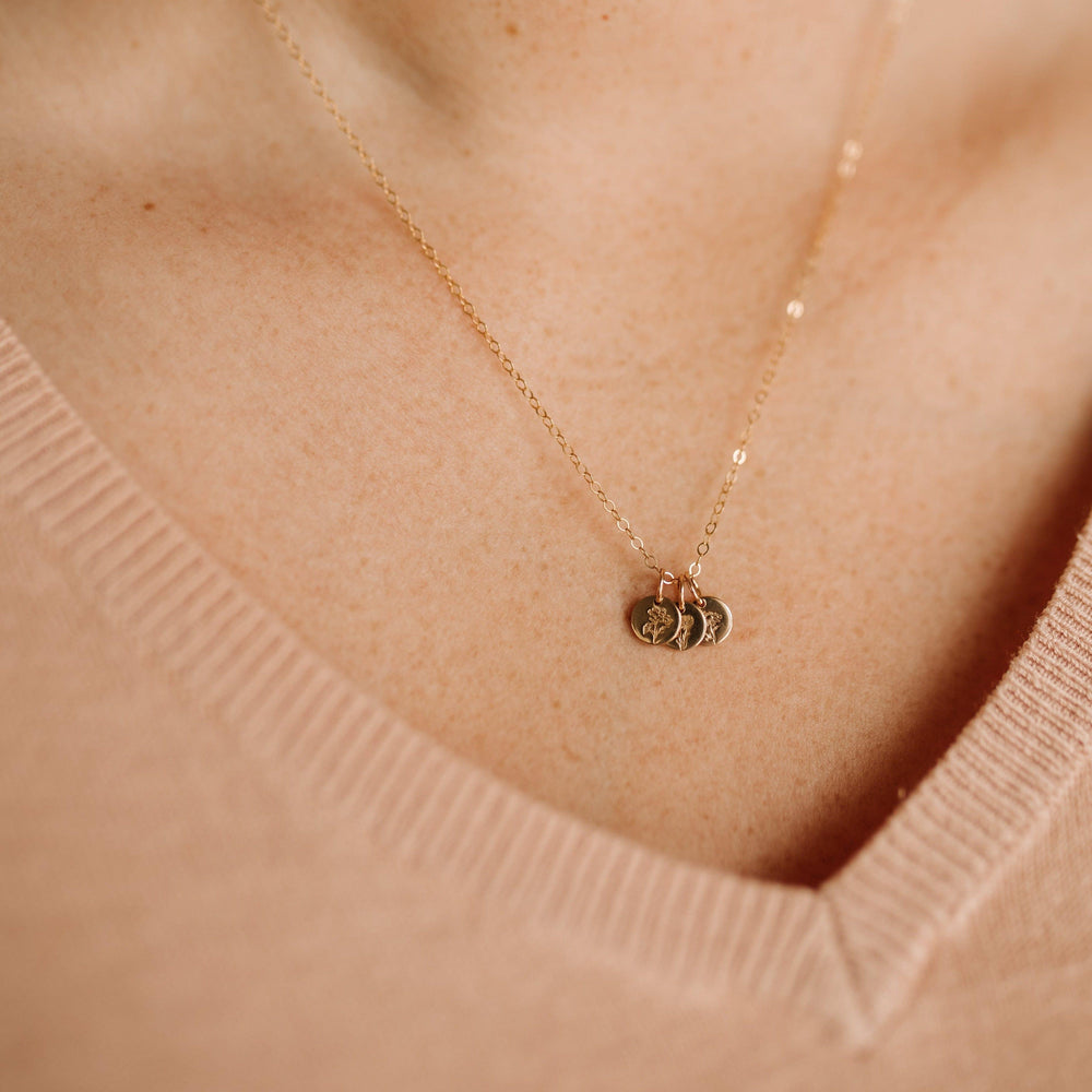 Tiny Initial Necklace - Waterproof + Hypoallergenic Personalized Jewelry